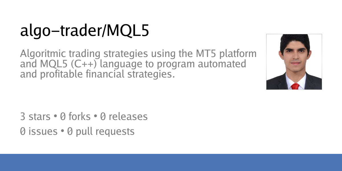 MQL5 / README.md at master - Santiago Cruz - MQL5 Algo Forge