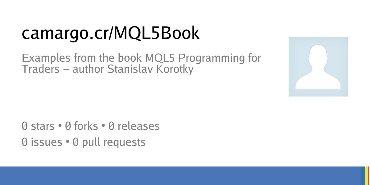 MQL5Book / README.md at main - Carlos Camargo - MQL5 Algo Forge