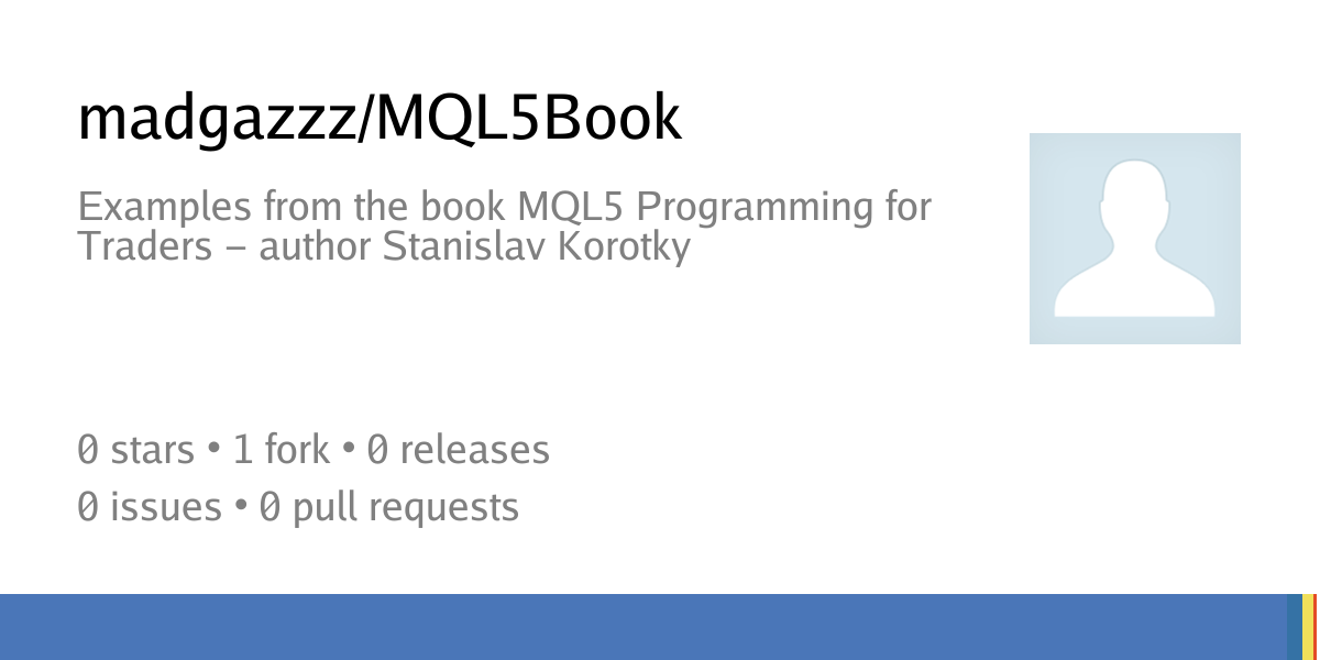 MQL5Book / README.md at main - madgazzz - MQL5 Algo Forge